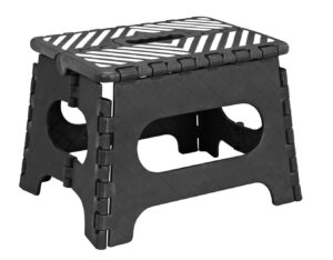 simplify folding step stool-lightweight, sturdy and safe, carrying handle, easy to open, for kitchen, bathroom, bedroom, kids or adults