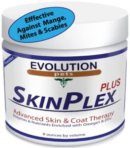 mange remedy for dogs. skinplex plus digestive enzymes – helps with dog & puppy mange, scabies, and mites. all natural, safe & effective. made in the usa.