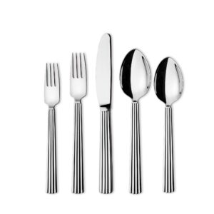 georg jensen bernadotte 5-piece stainless steel flatware, 18/8