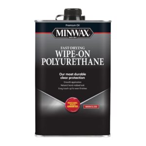 qt minwax 60900 clear wipe-on poly oil-based polyurethane finish, warm gloss