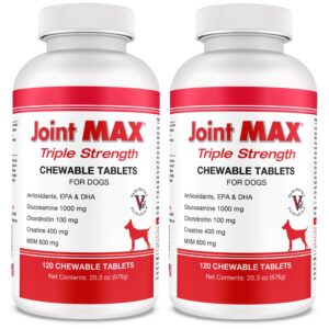 joint max phs triple strength (ts) chewable tablets for dogs - 2-pack - 240 tablets