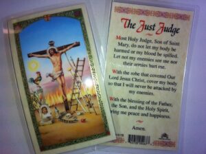 holy prayer cards for the just judge in english