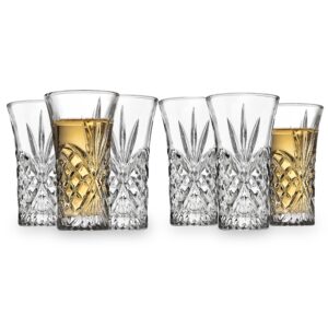 godinger shot glasses, shot drinking glasses, glass shooters, set of 6