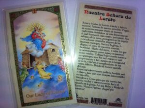 holy prayer cards for senora de loreto (our lady of loreto) in spanish