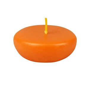 zest candle 24-piece floating candles, 2.25-inch, orange