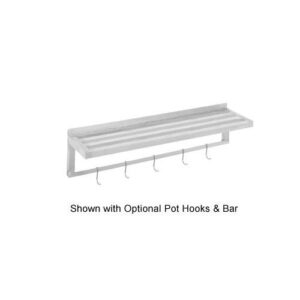 channel tws1848 shelving, wall shelving, tubular - all-welded, 48"w x 18"d, aluminum construction