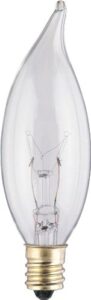 westinghouse 0367400, 25w, 130v clear incand ca8 light bulb, 2500 hour 158 lumen, pack of 25