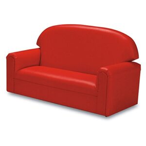 brand new world furniture fivr100 brand new world toddler premium vinyl upholstery sofa, red