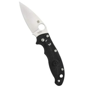 spyderco manix 2 black plain edge knife