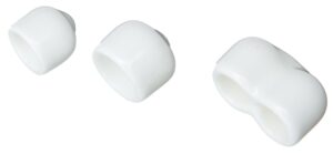 organized living freedomrail end caps for ventilated shelves - white