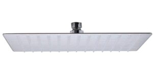 alfi brand rain12s 12-inch solid square ultra thin rain shower head, brushed stainless steel