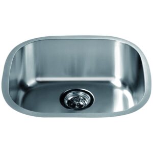 dawn 3238.0 undermount single bowl bar sink, polished satin