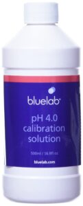 bluelab gl56732898 ph 4.0 calibration solution, 500 milliliters lab-chemical-standards, natural