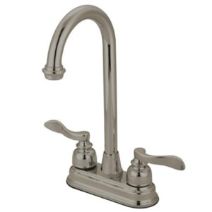 kingston brass kb8498nfl nuwave french 4" bar faucet, brushed nickel