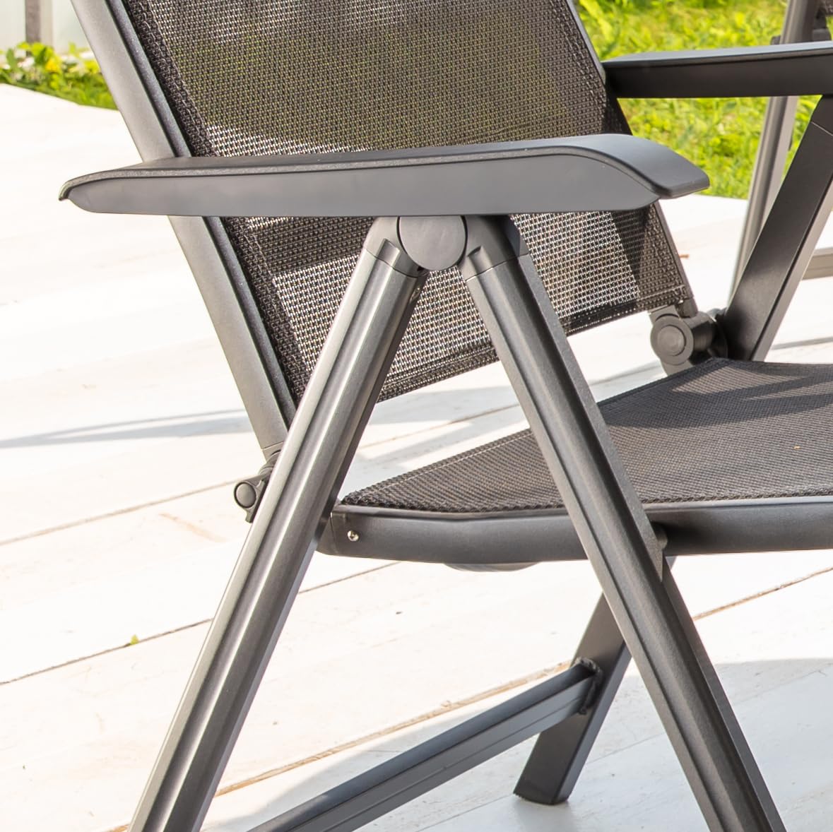 KETTLER Basic Plus Folding Multi-Position Chair - Gray/Gray