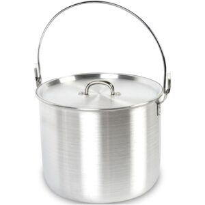 acecamp® camping pot for gas stove made of aluminium with handle and lid [4l] - camping pots for gas cookers, grills and fire - camping pot set camping pot - camping cooking pot set camping