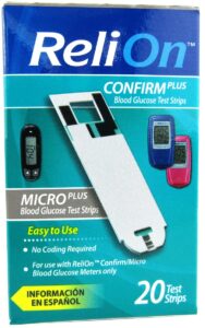 relion confirm/micro test strips 20 ct