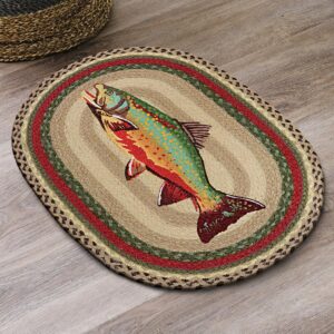 black forest decor trout braided rug