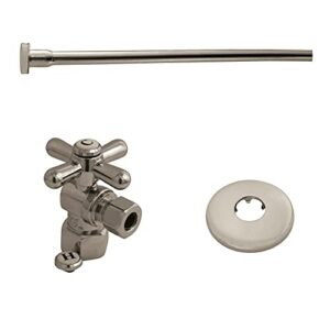 kingston brass ktk108p trimscape toilet supply kit, 20-inch, brushed nickel