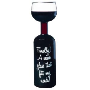 bigmouth inc ultimate wine bottle glass, holds full bottle of 750 milliliters