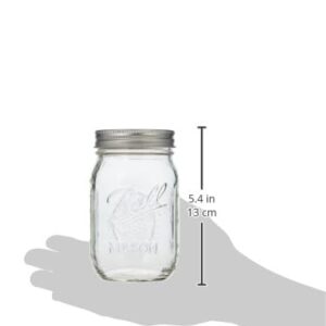 Ball 16oz Mason Jars Regular Mouth,12-Pack, Clear