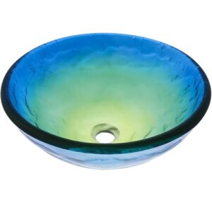 novatto mare glass vessel bathroom sink