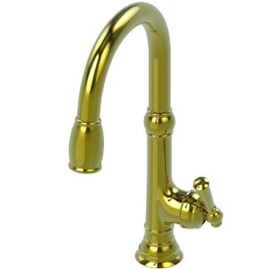 newport brass 2470-5103/03n jacobean polished brass uncoated pull-down kitchen faucet