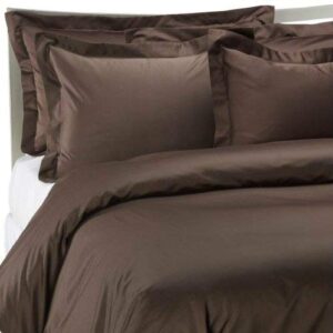 brielle home sateen 100% modal from beech duvet cover set (full/queen, chocolate)