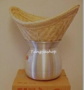 thai lao sticky rice steamer pot and basket cook kitchen cookware tool