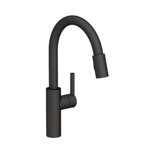 newport brass 1500-5103/56 east linear kitchen faucet with pull-down spray, flat black