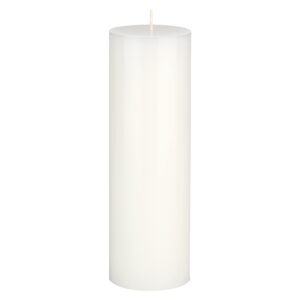 mega candles 1 pc unscented white round pillar candle, hand poured premium wax candles 3 inch x 9 inch, home décor, wedding receptions, baby showers, birthdays, celebrations, party favors & more