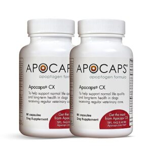 apocaps cx apoptogen for dogs (pack of 2 boxes)- 90 count each