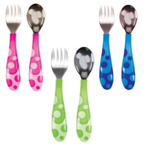 munchkin toddler fork and spoon set, assorted colours