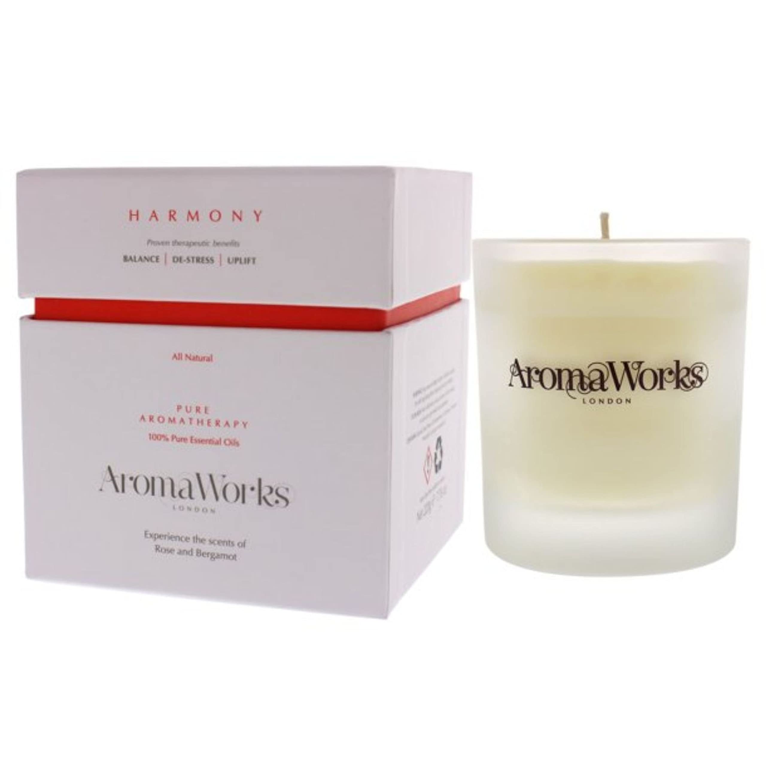 AromaWorks London Harmony Candle | Creates a Calm Enhancing Atmosphere | Provides a Sense of Happiness | Naturally Scented | 100% Pure Essential Oils (2.64 Oz)