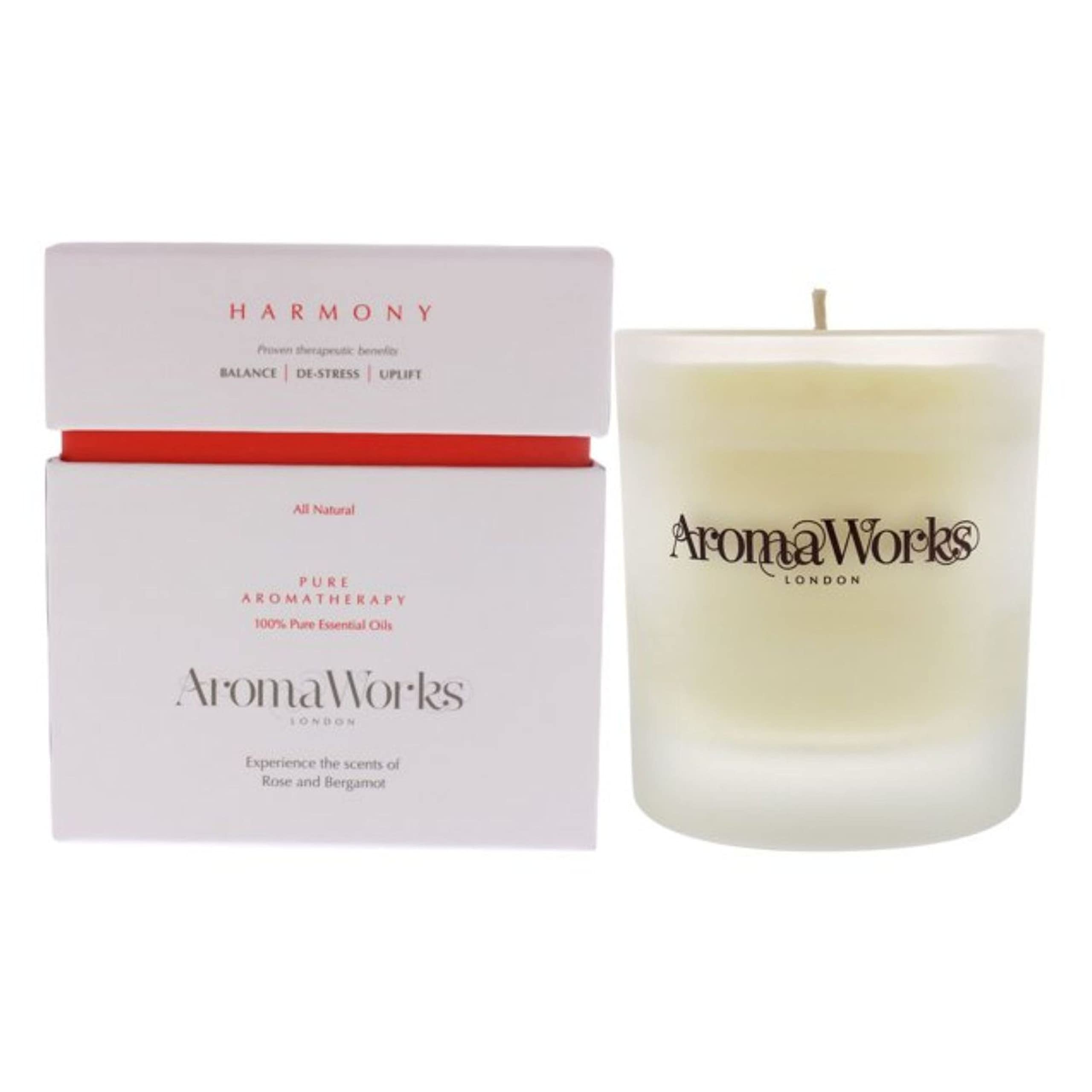 AromaWorks London Harmony Candle | Creates a Calm Enhancing Atmosphere | Provides a Sense of Happiness | Naturally Scented | 100% Pure Essential Oils (2.64 Oz)