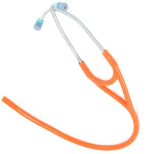 replacement tube (dual lumen binaurals) fits all leading brand dual-head cardiology stethoscopes - t71 orange