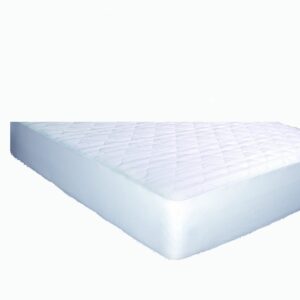 newpoint 400 thread count jacquard mattress pad, full, white