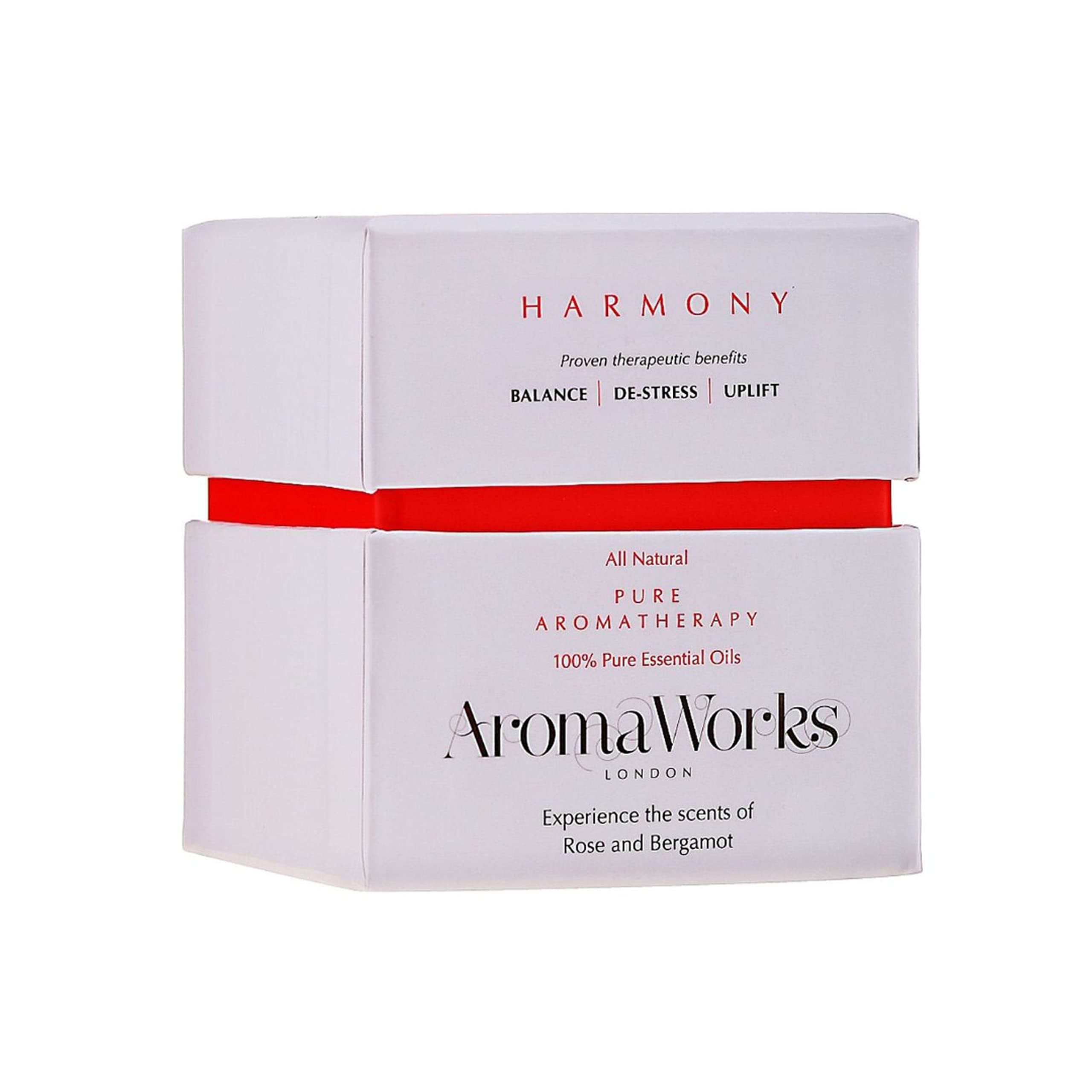 AromaWorks London Harmony Candle | Creates a Calm Enhancing Atmosphere | Provides a Sense of Happiness | Naturally Scented | 100% Pure Essential Oils (2.64 Oz)