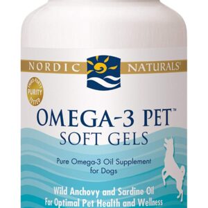 Nordic Naturals Omega-3 Pet, Unflavored - 330 mg Omega-3 Per Soft Gel - 2 Pack - 360 Total Soft Gels - Fish Oil for Dogs with EPA & DHA - Promotes Heart, Skin, Coat, Joint, & Immune Health - Non-GMO