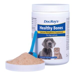 revival animal health doc roy's healthy bones- calcium phosphorus supplement- for dogs & cats- 700 gm granules