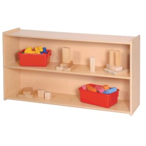 children's factory angeles value line 2-shelf storage, ang7173, classroom organization, kids toy organizer, playroom, daycare & preschool book shelves