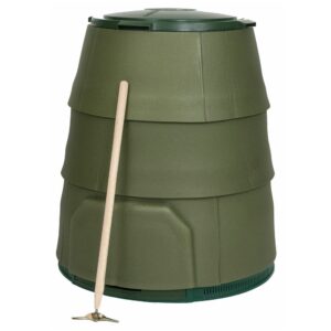 green johanna hot compost bin with winter jacket