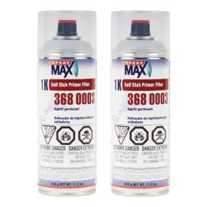 spray 3680003 max 1k self etch primer filler (gray) 2pk