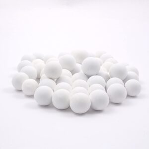 white ceramic grinding balls - size: 20mm - weight: 1kg - milling media for ball mill - by inoxia