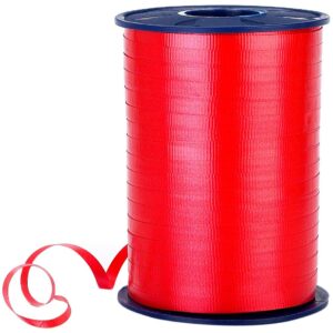 morex poly crimped curling ribbon, 3/16-inch by 500-yard, red