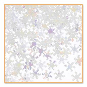 beistle iridescent snowflakes confetti 1/2 ounce