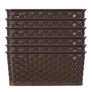 CURVER My Style Small Rectangular Storage Basket, Dark Brown, 4 Litre