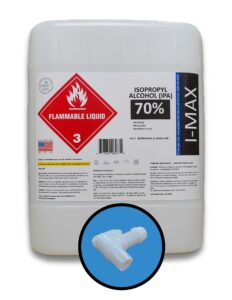 isopropyl alcohol 70% - 5 gallons of high purity ipa - includes one spigot- made in usa - hdpe pail