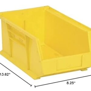 Quantum Storage Systems QUS241YL Bin, 8-1/4" W x 13-5/8" D x 6" H, Polypropylene, Yellow