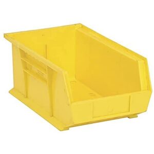 quantum storage systems qus241yl bin, 8-1/4" w x 13-5/8" d x 6" h, polypropylene, yellow